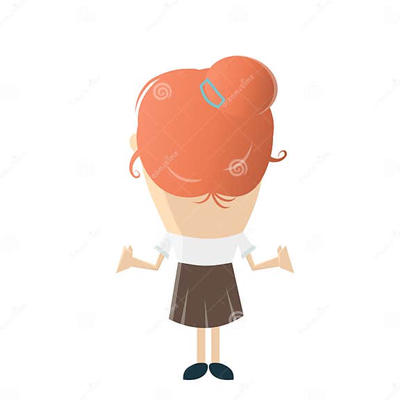 Backside of comic woman stock vector. Illustration of posing - 94075597