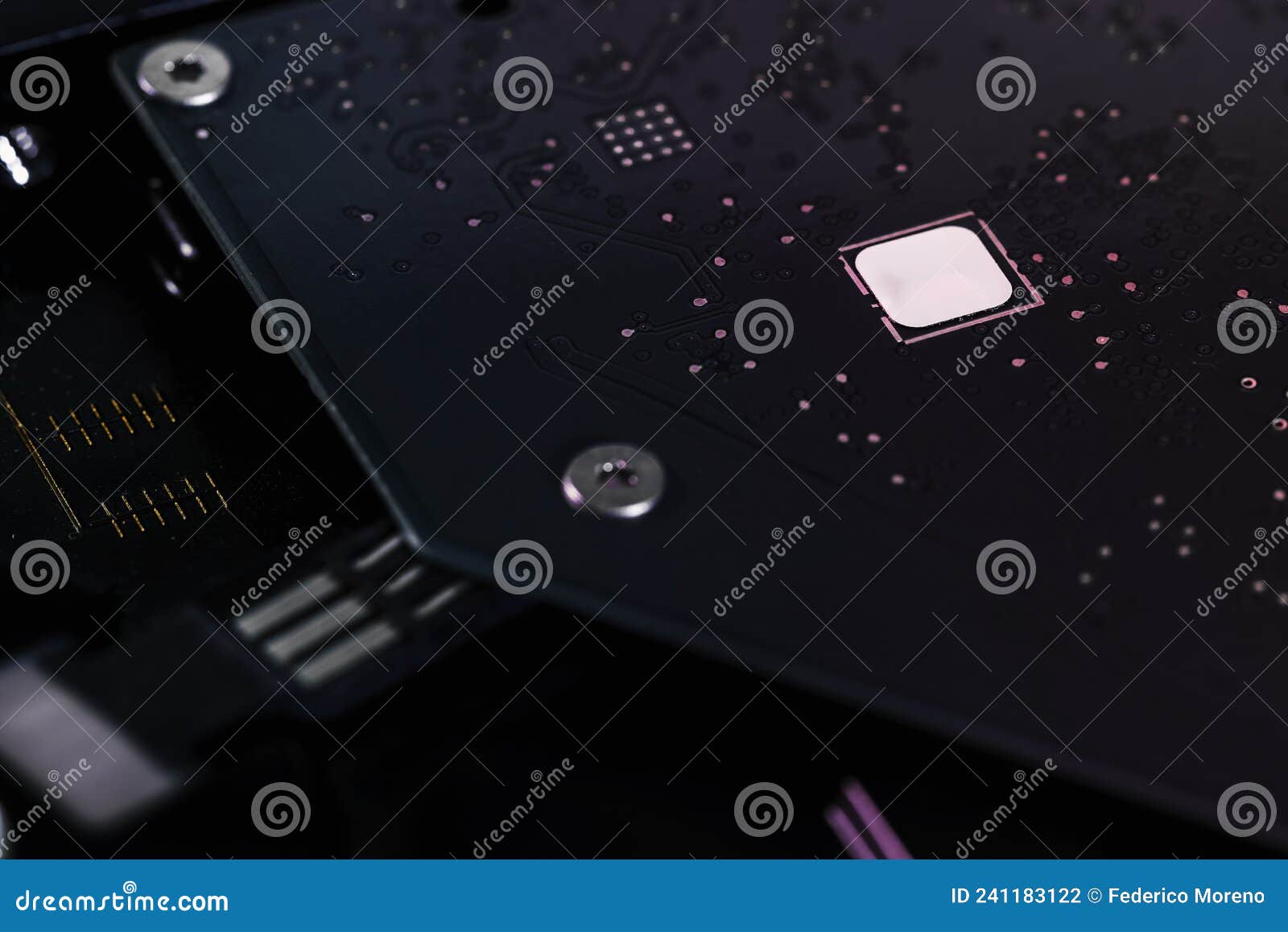 Backside of a Computer Hard Disk Drive .Close Up. Hardware and ...