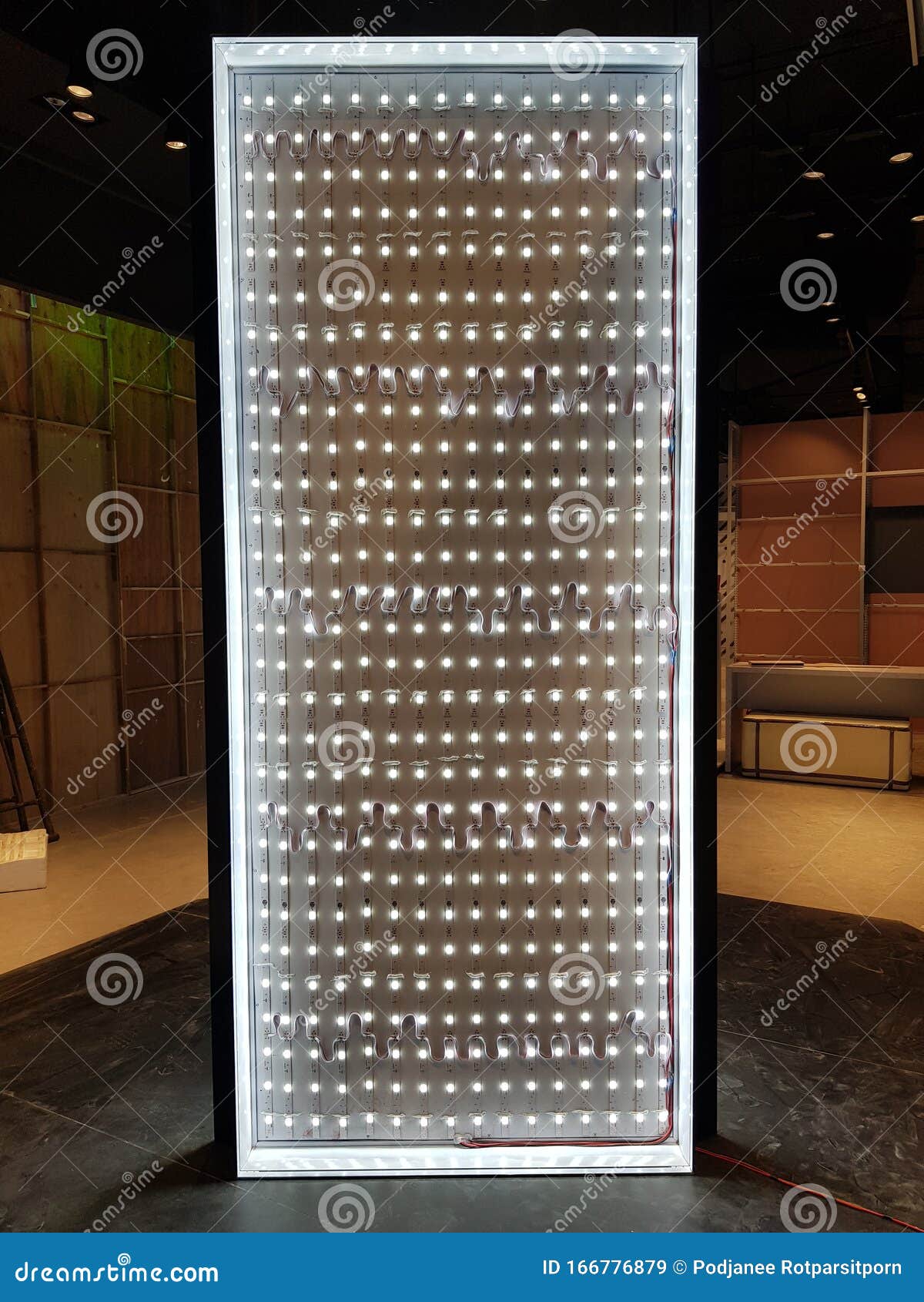 Backside of LED Display Screen Box on the Wall Stock Image - Image of ...