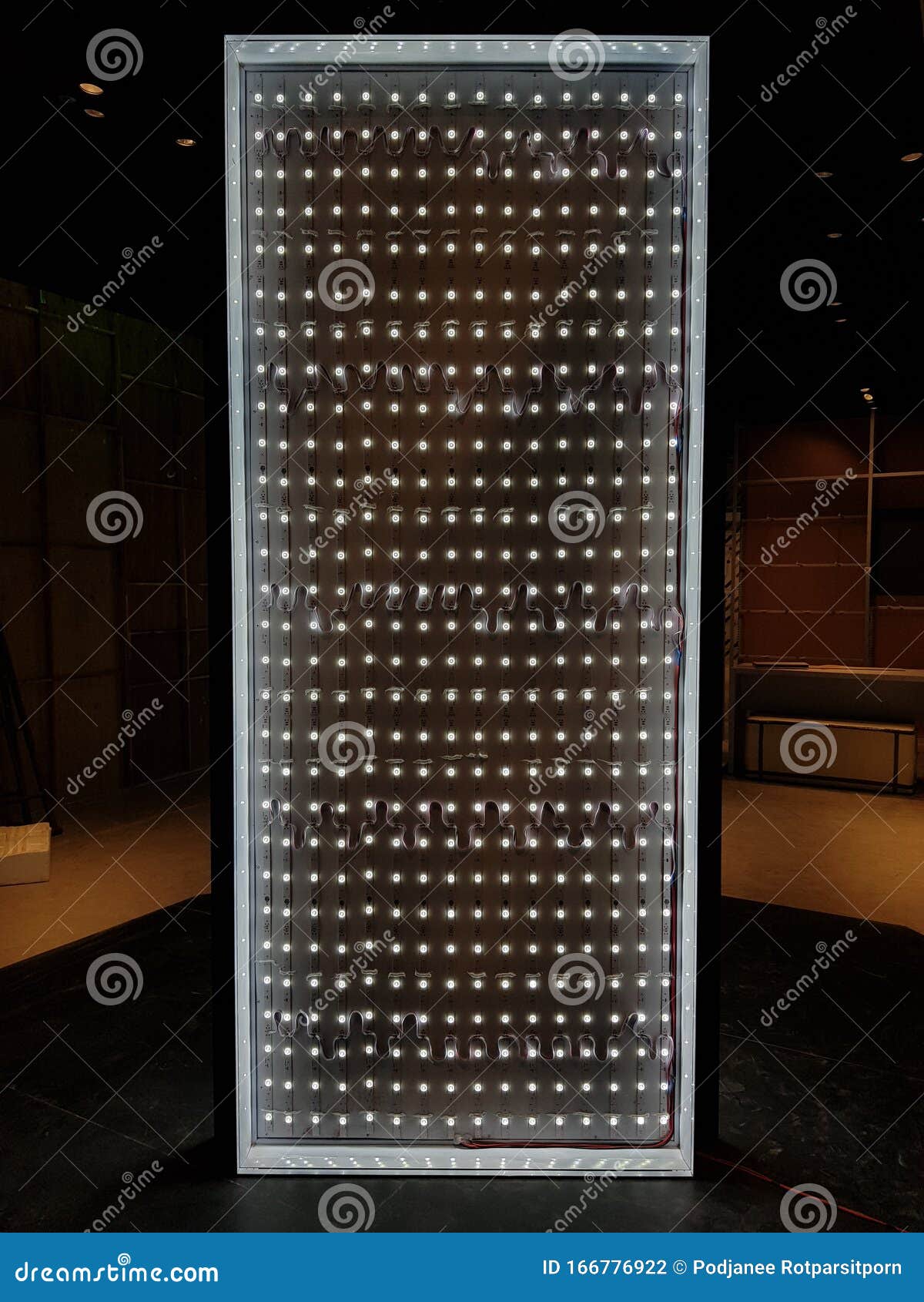 Backside of LED Display Screen Box on the Wall Stock Photo - Image of ...