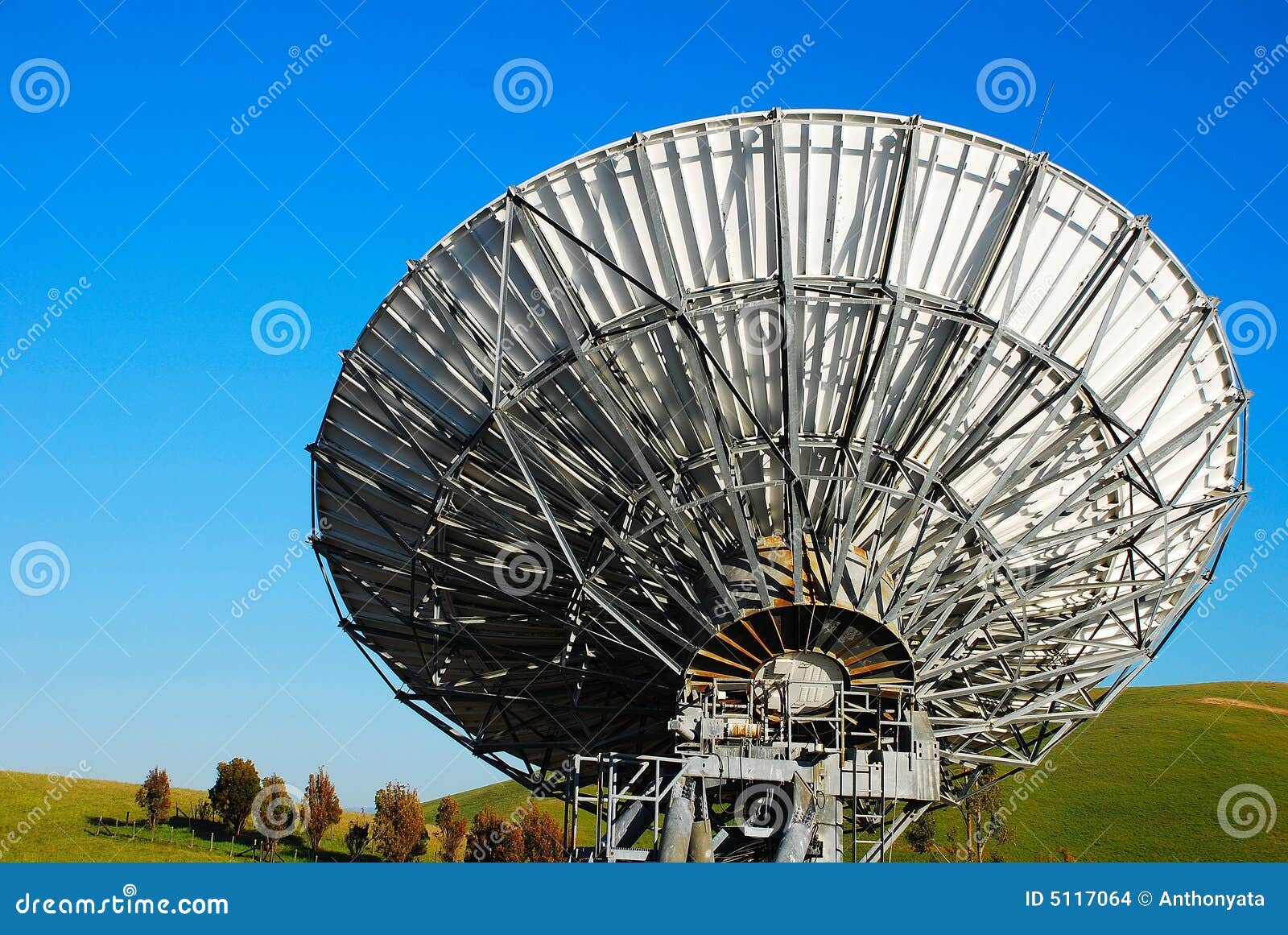 Telecommunication Microwave Antenna Dish On A Building Rooftop With The ...
