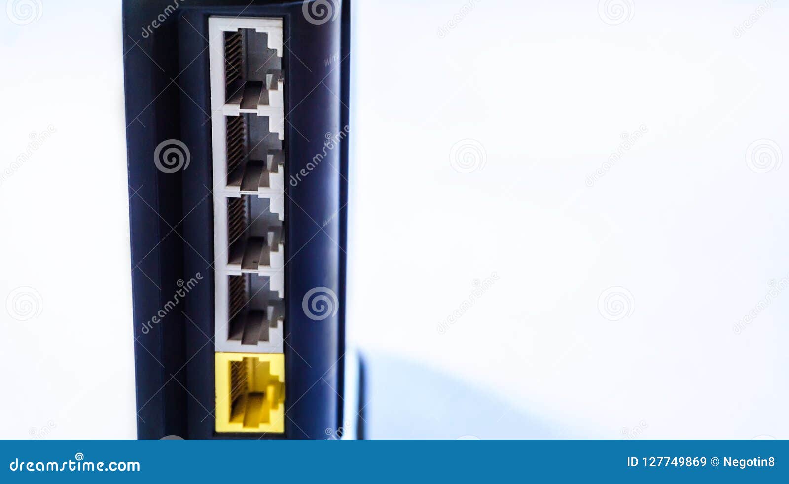 Backside of Modem Router Isolated Stock Image - Image of networking ...