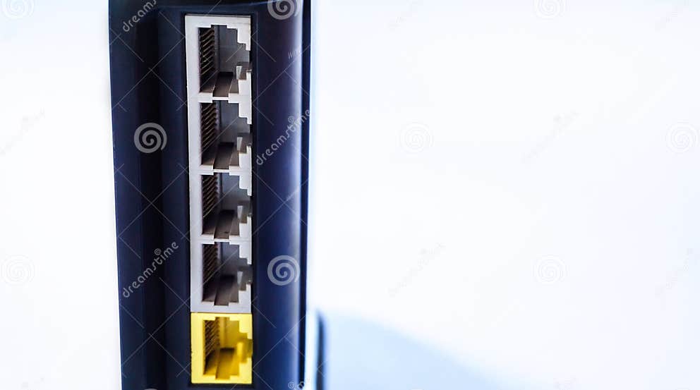 Backside of Modem Router Isolated Stock Image - Image of networking ...