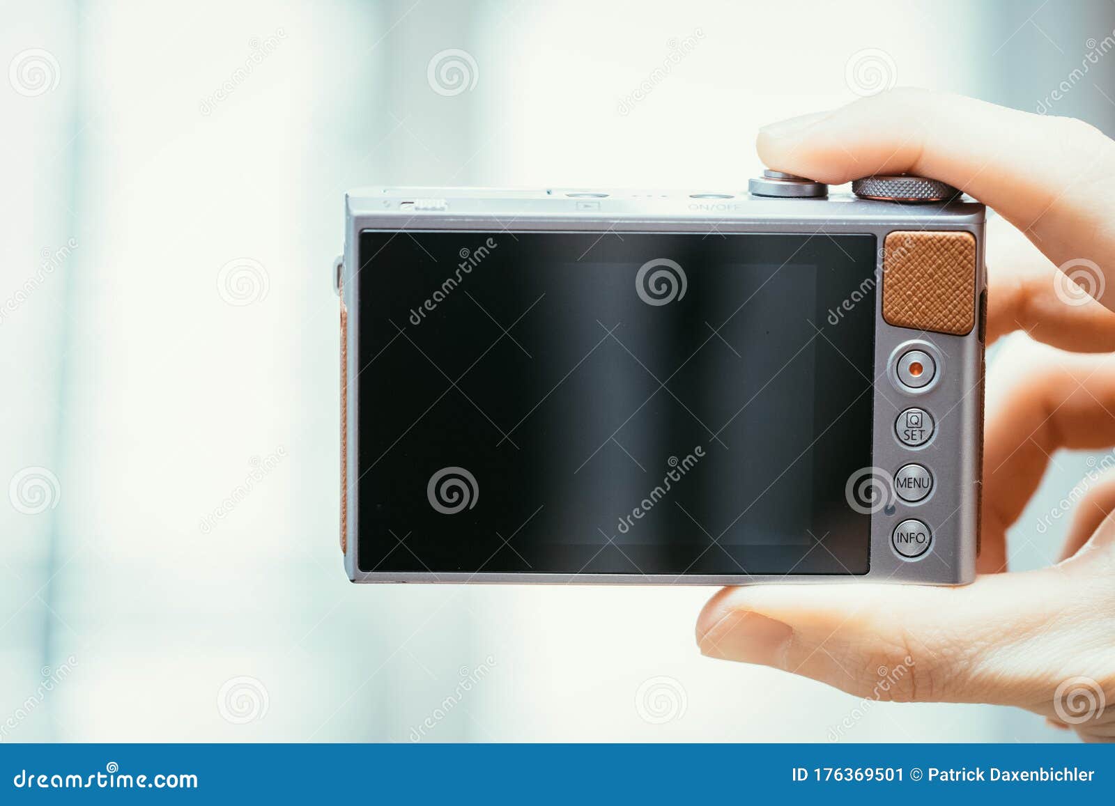 Backside of a Modern Digital Camera, Black Screen Stock Image - Image ...