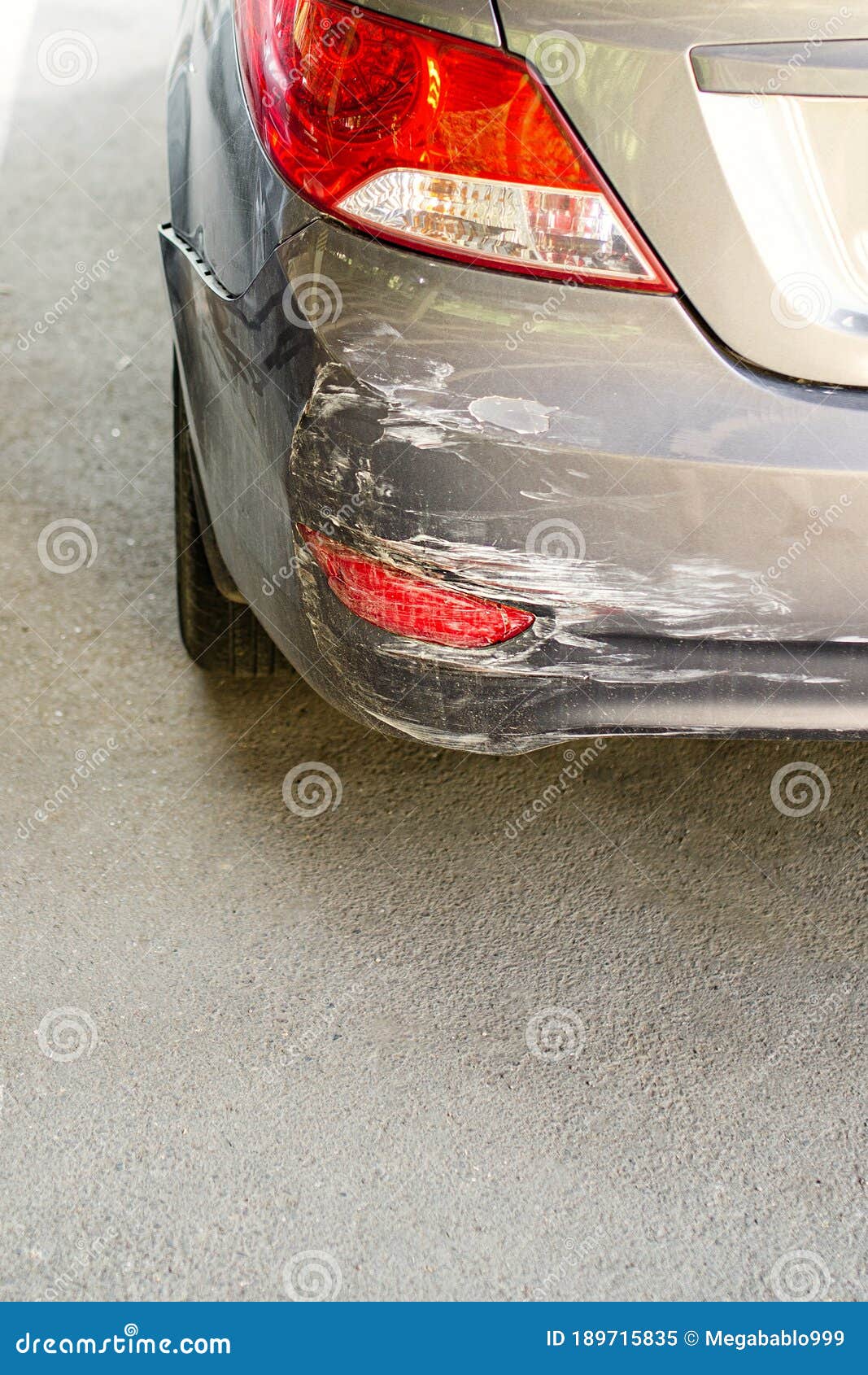 Backside of New Silver Car Get Scratched, Damaged by Accident on ...