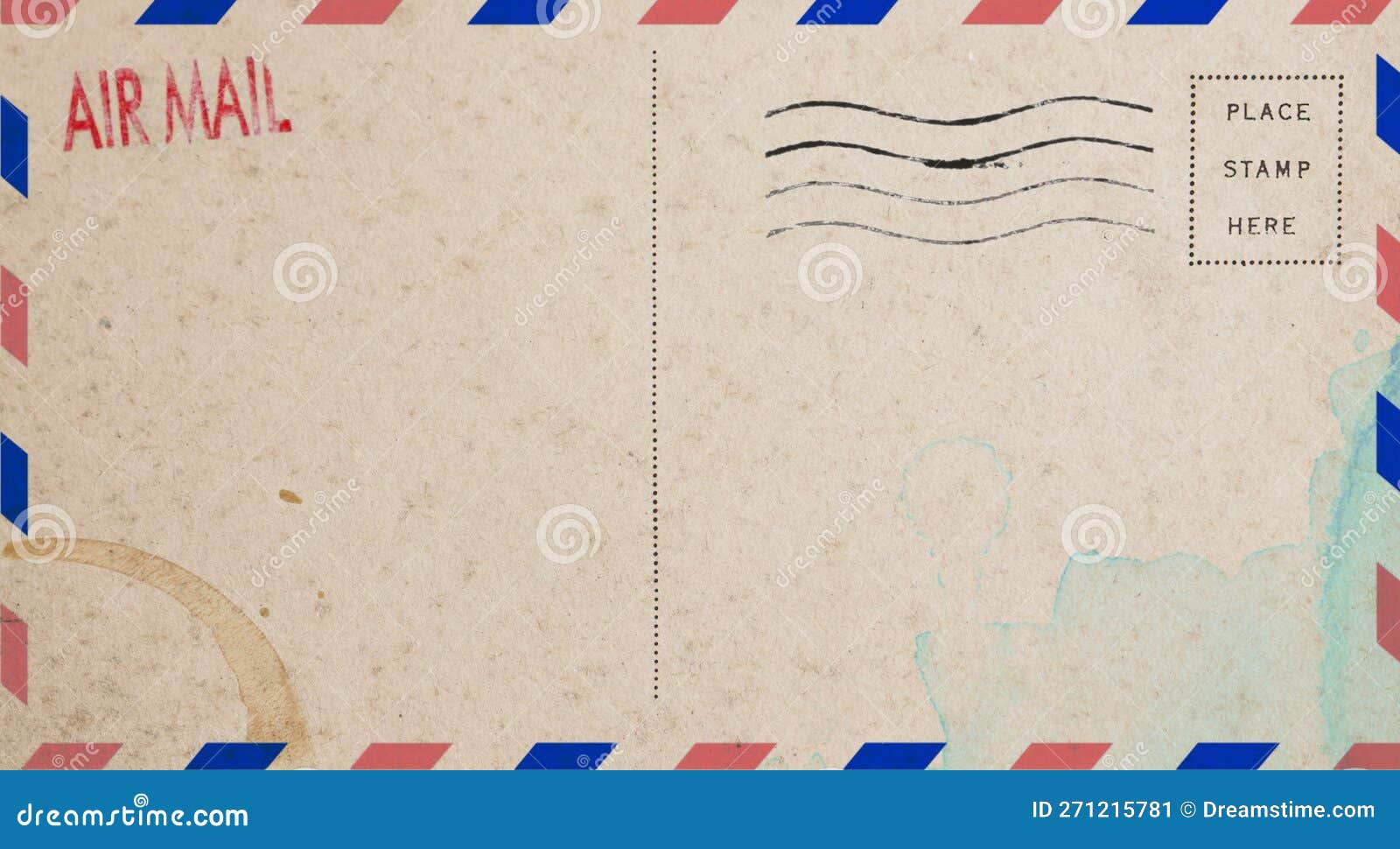 Backside of old postcard stock image. Image of material - 271215781