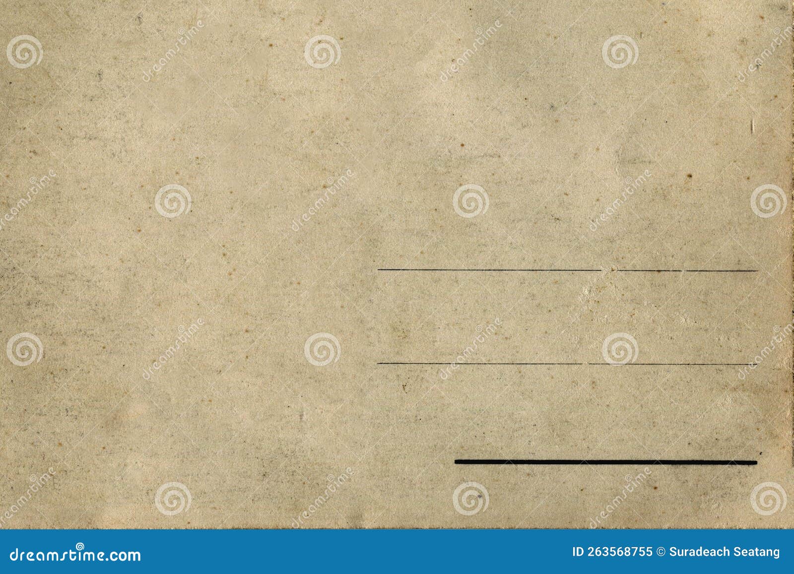 Backside of Old Postcard with Stain Stock Image - Image of paper ...