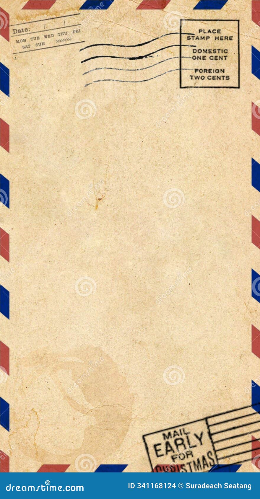 Backside of Old Postcard with Stain Stock Photo - Image of mail, back ...