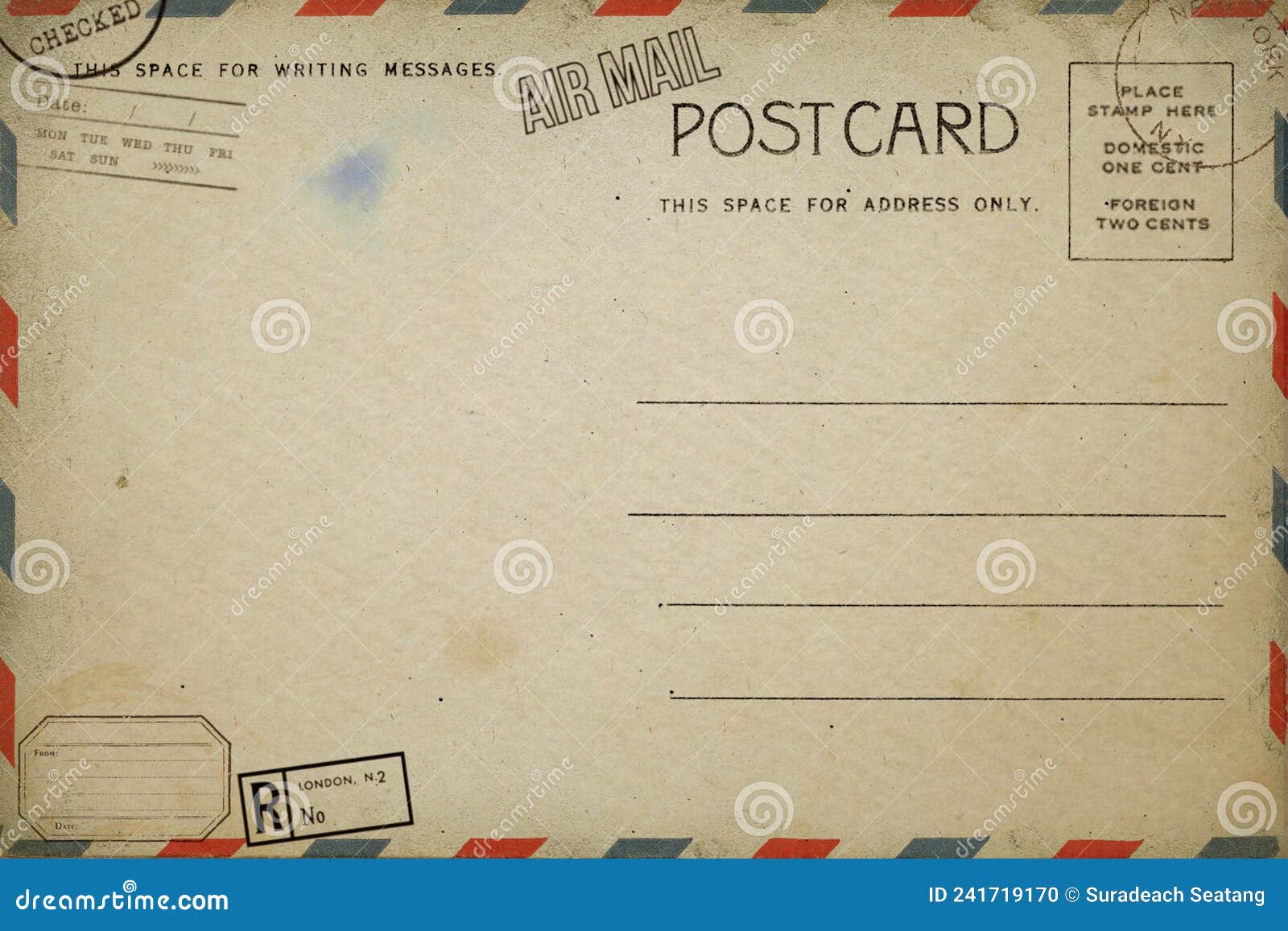 Backside of Postcard with Dirty Stain Stock Photo - Image of grungy ...