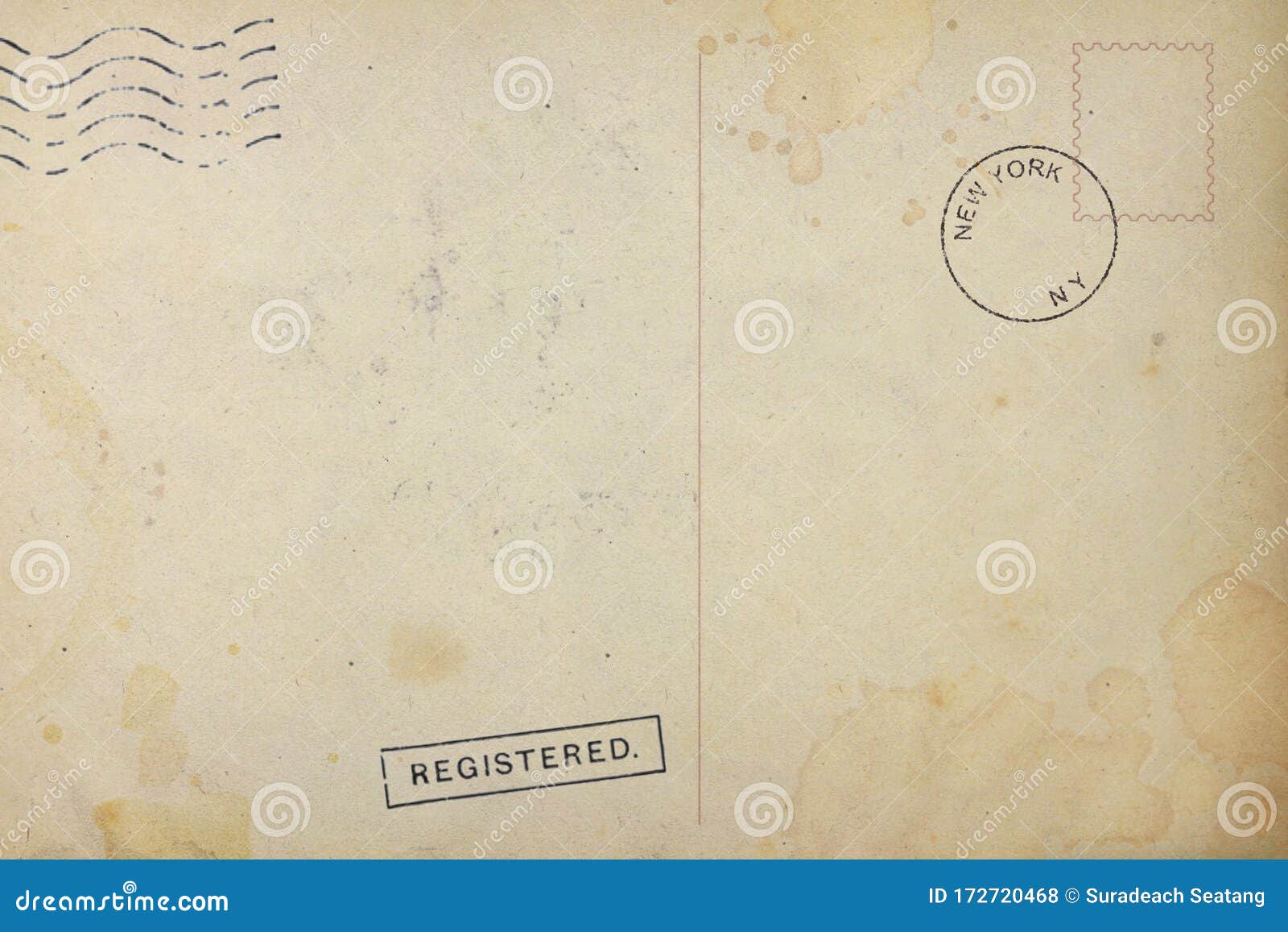 Backside of old postcard stock photo. Image of correspondence - 172720468