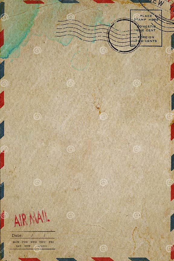 Backside of Old Postcard with Stain Stock Photo - Image of mail, grunge ...