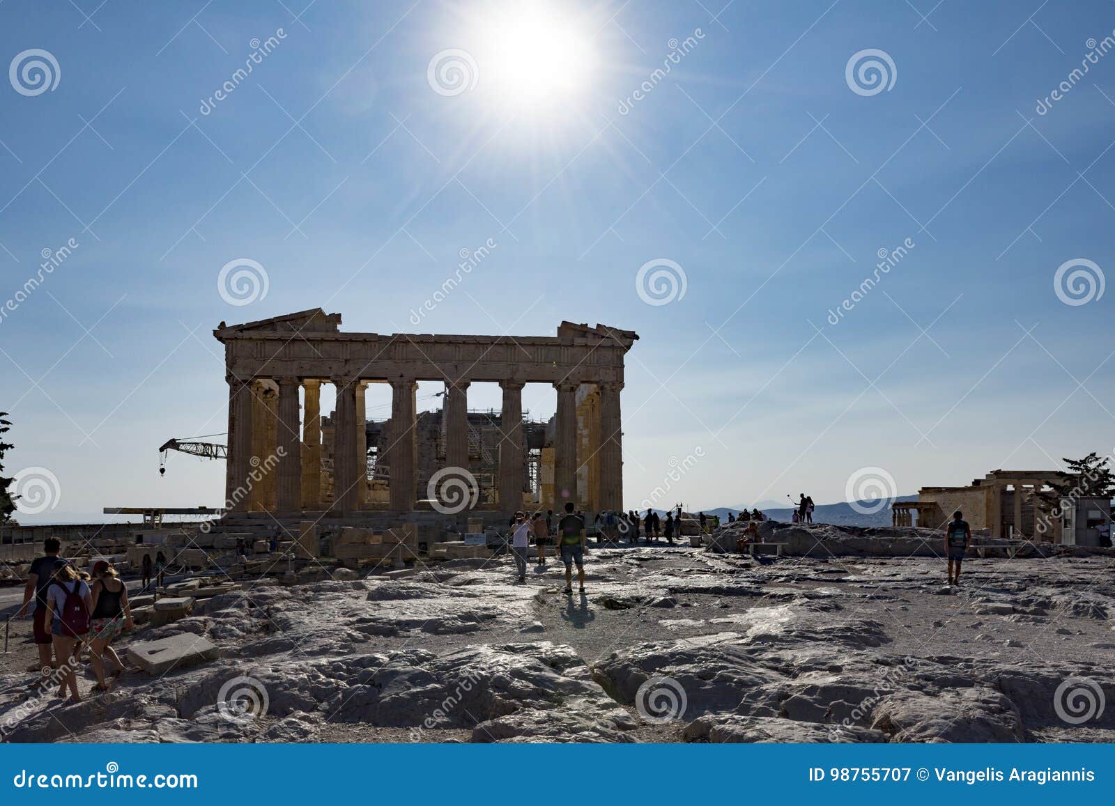 Backside of parthenon editorial photography. Image of athens - 98755707