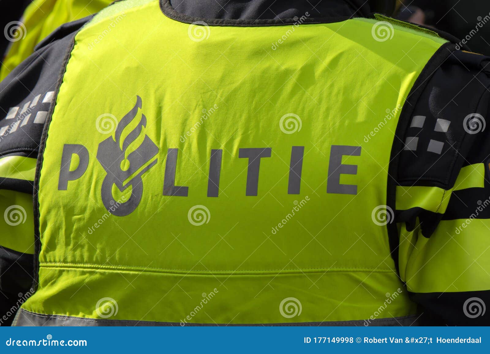 Backside of a Police Uniform at Amsterdam the Netherlands 2019 ...