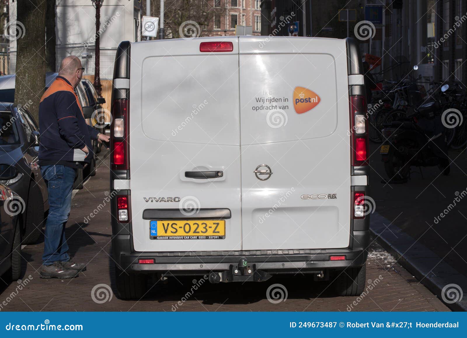 Backside Post.nl Van at Amsterdam the Netherlands 8-2-2022 Editorial ...