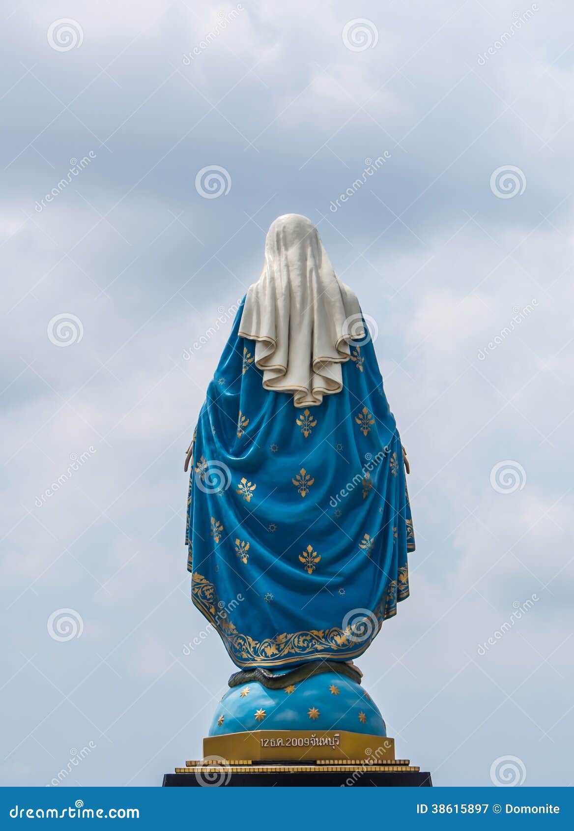 Backside of saint Mary stock image. Image of blue, icon - 38615897