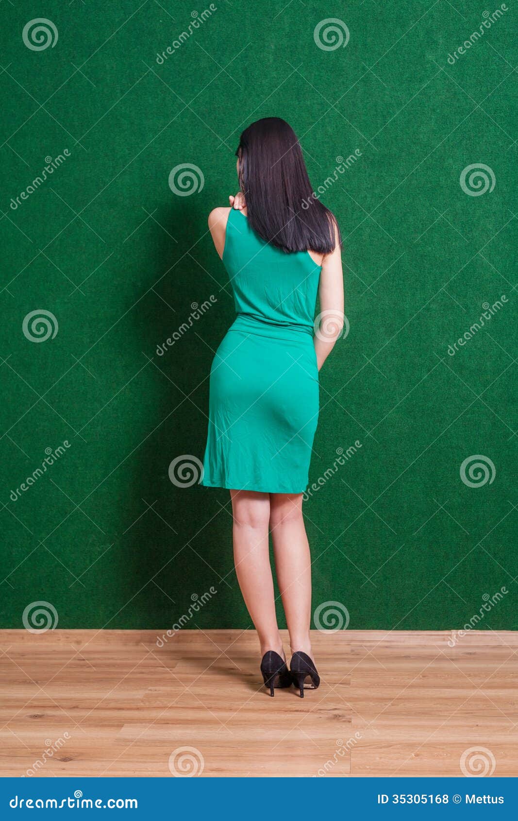 Backside Shot Of The Brunette Lady Royalty Free Stock Photos - Image ...