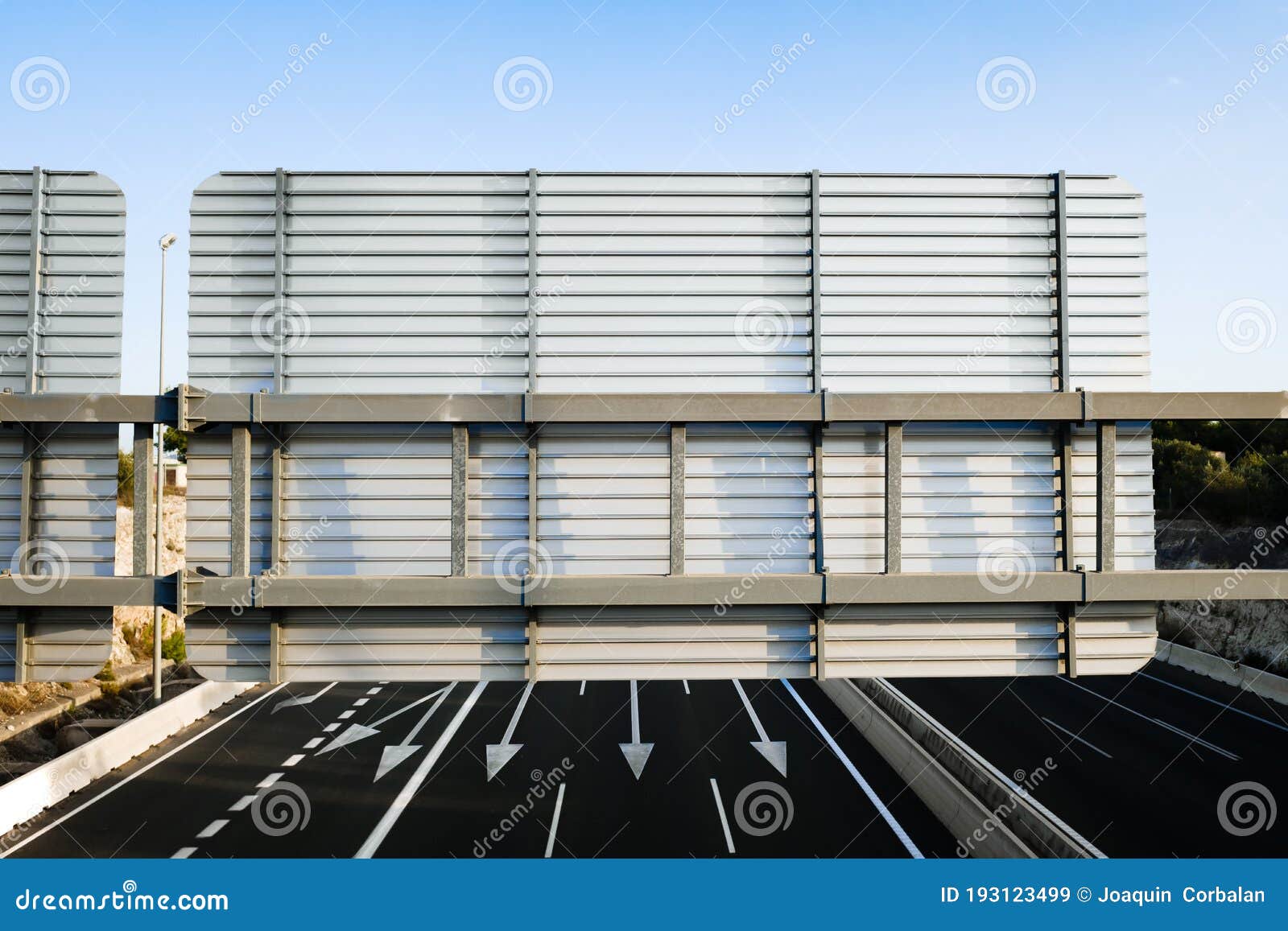 Backside of the Signposts on a Highway, on the Asphalt Forward ...