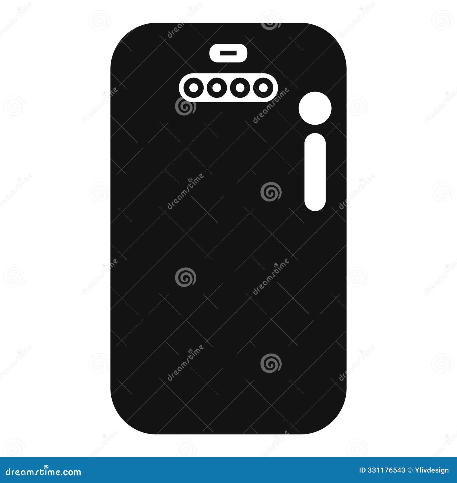 Backside Of Smartphone Showing Camera And Side Buttons Icon Royalty ...