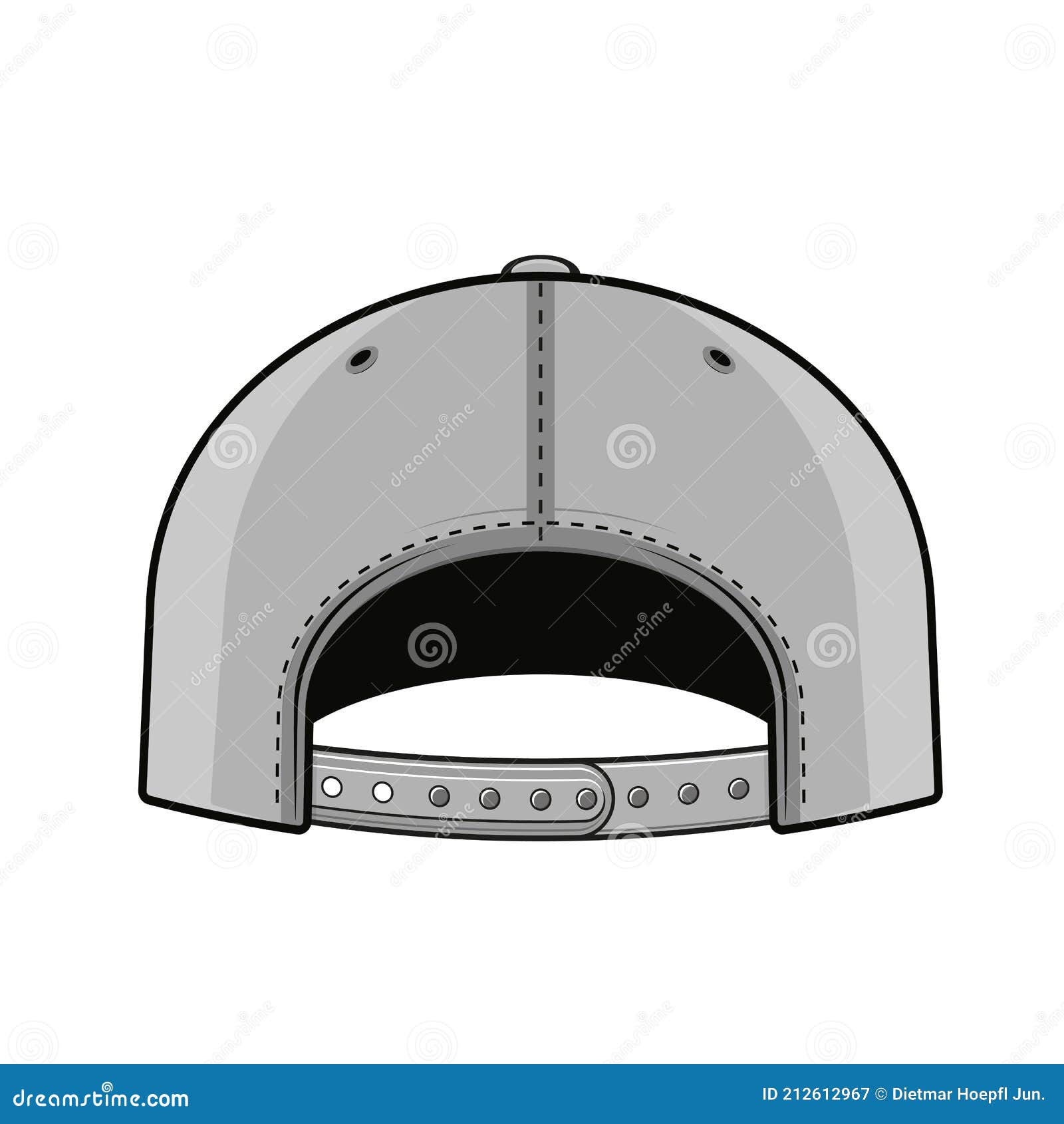Backside of a Snapback Cap Vector Illustration Stock Vector ...