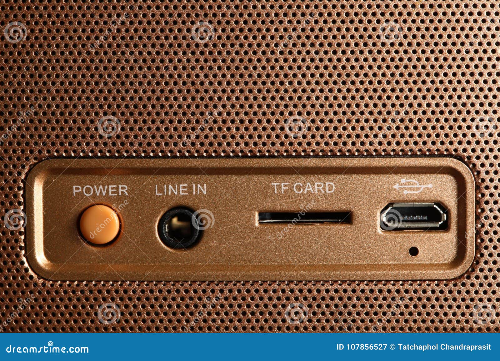 Backside of speaker scene. stock image. Image of electronic - 107856527