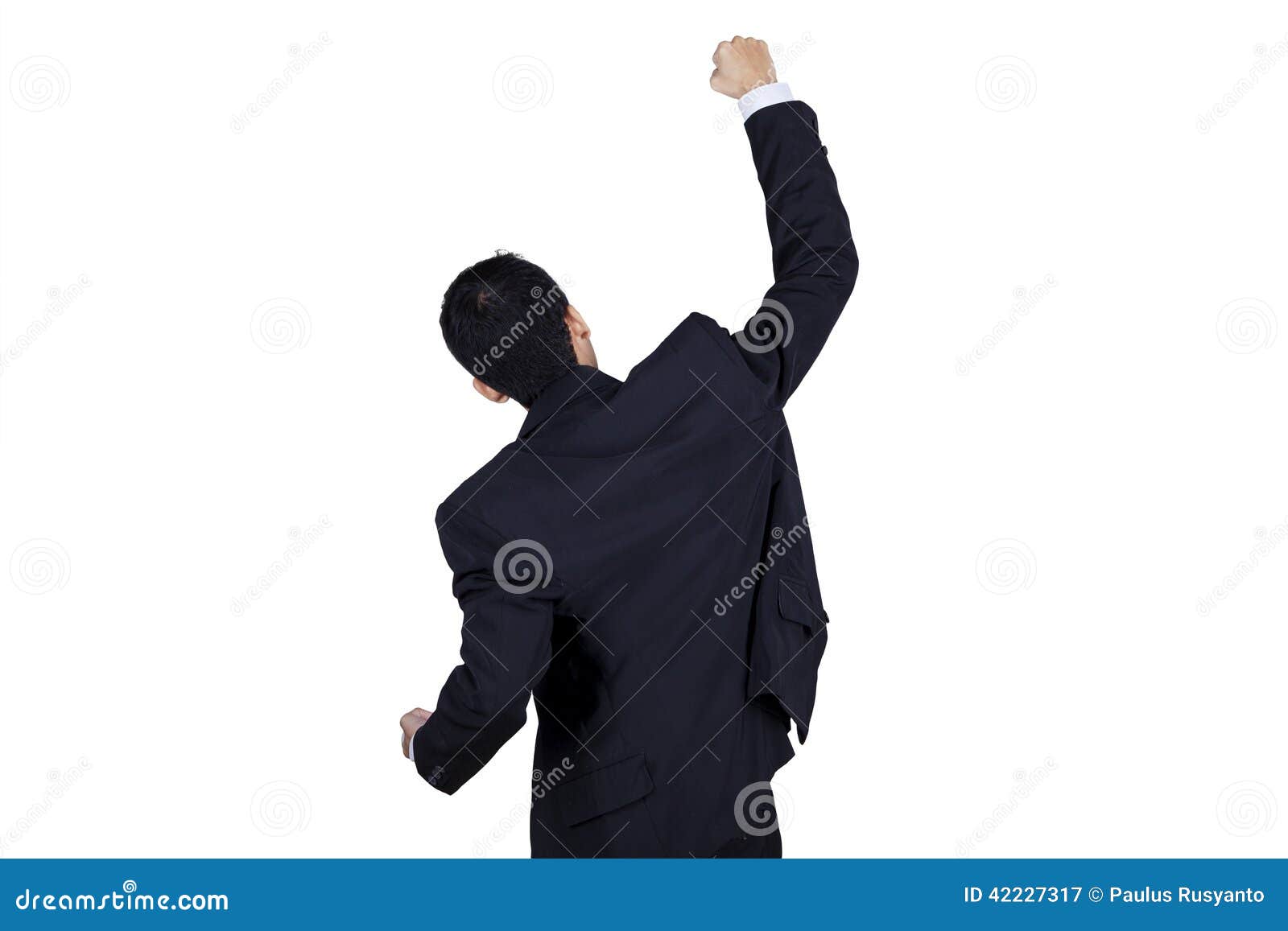 Backside of Successful Businessman Isolated Stock Image - Image of ...