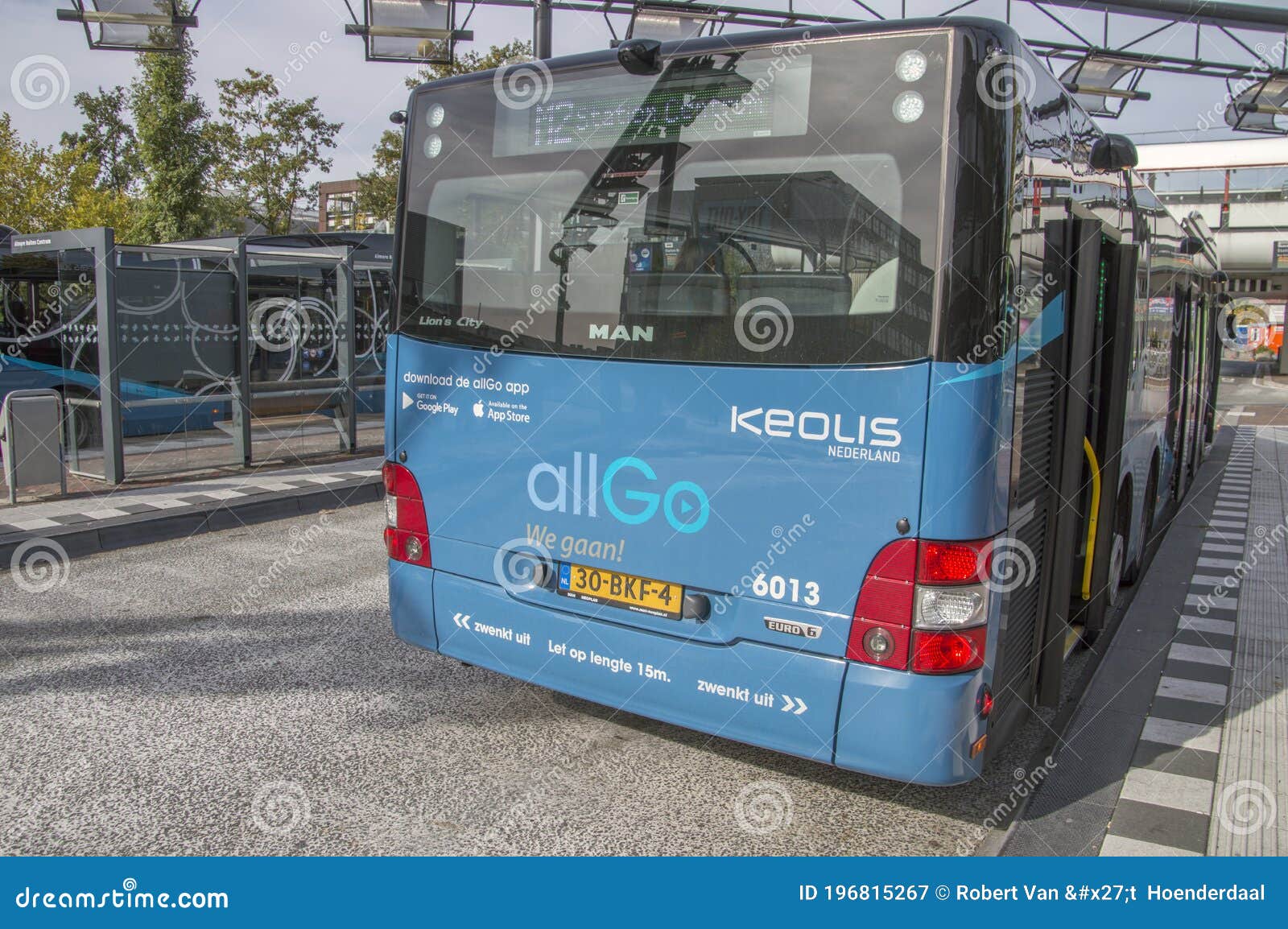 Backside View of an Allgo Bus at Almere the Netherlands 2018 Editorial ...
