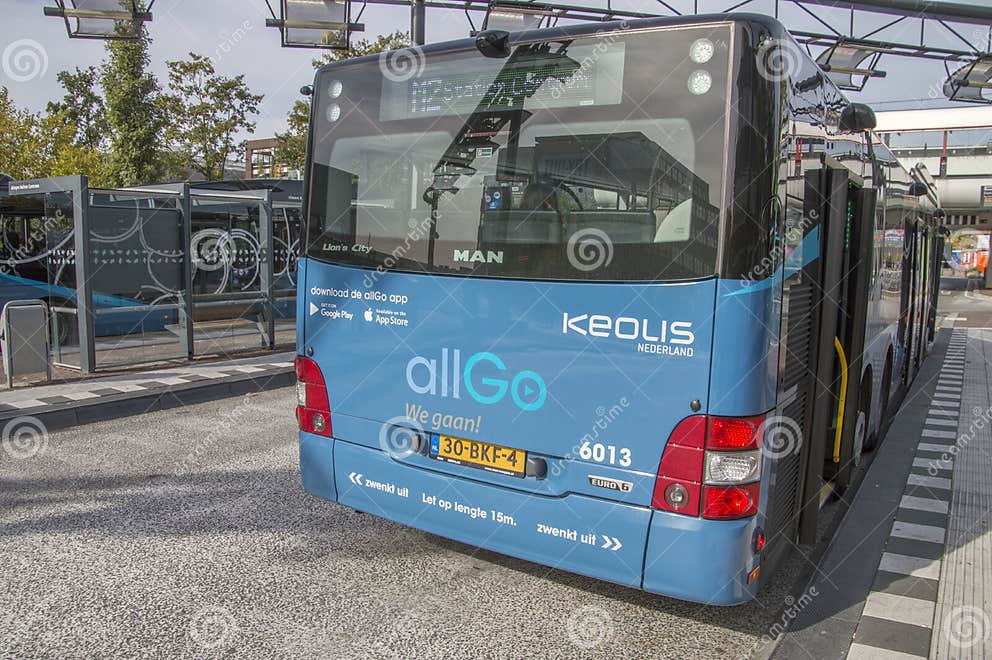 Backside View of an Allgo Bus at Almere the Netherlands 2018 Editorial ...