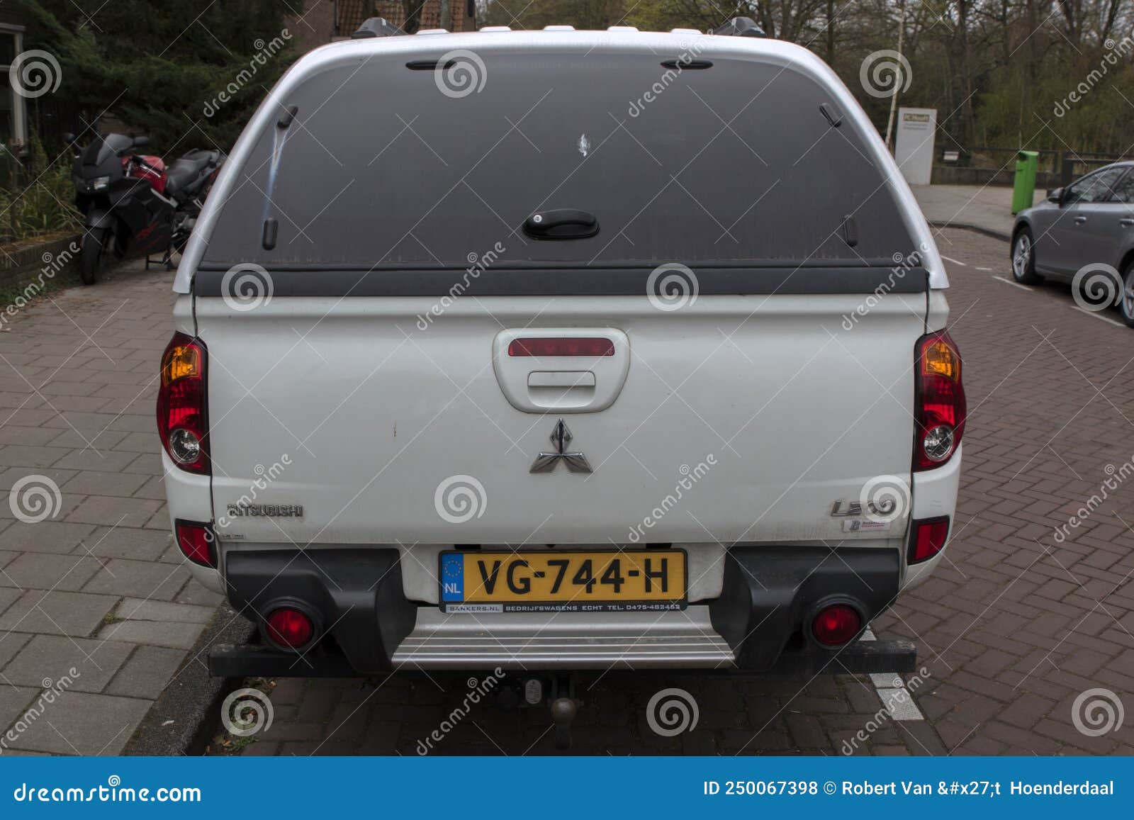 Backside View Mitsubishi L200 Car at Amsterdam the Netherlands 28-3 ...