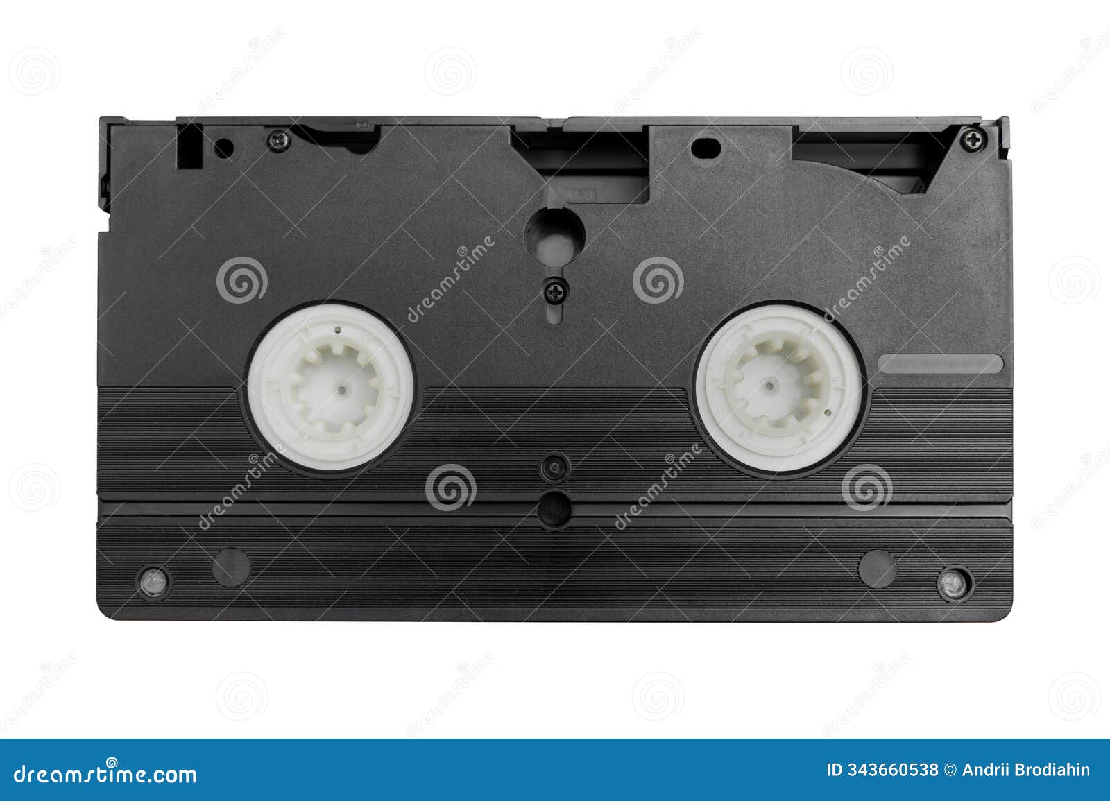 Backside of a Vintage VHS Cassette. a High Resolution Isolated on White ...