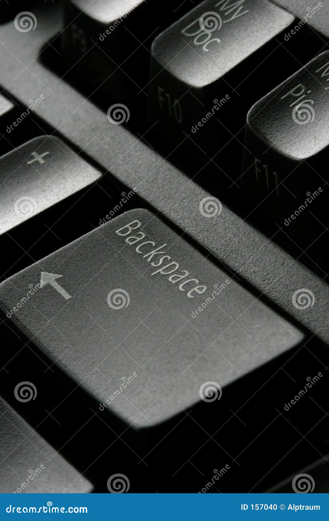 Backspace in black stock photo. Image of dark, laptop, data - 157040