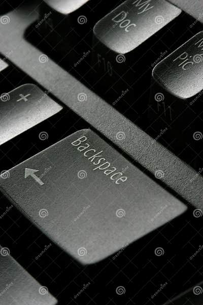 Backspace in black stock photo. Image of dark, laptop, data - 157040