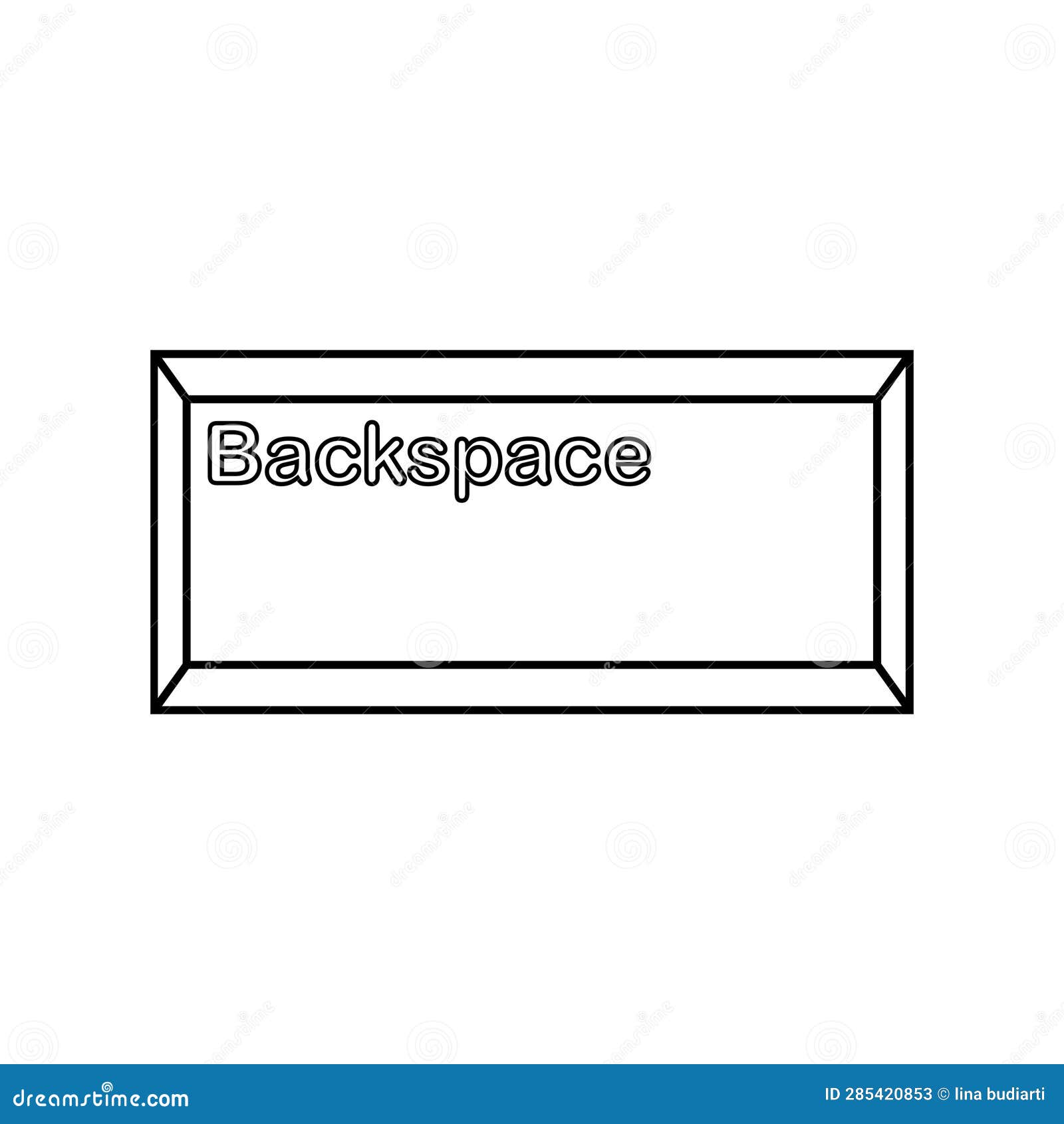 Backspace Button Icon Vector Stock Illustration | CartoonDealer.com ...