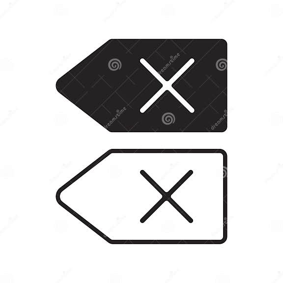 Backspace button icon stock vector. Illustration of interface - 285420877