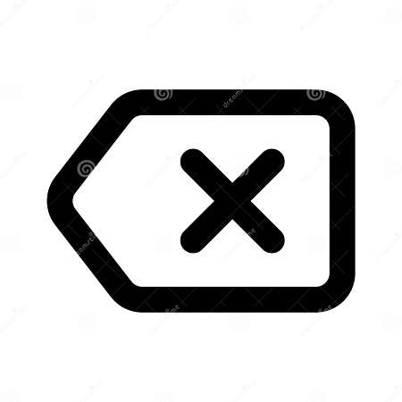 Backspace Button Icon, User Interface Vector Design Stock Vector ...