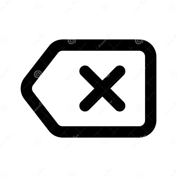 Backspace Button Icon, User Interface Vector Design Stock Vector ...