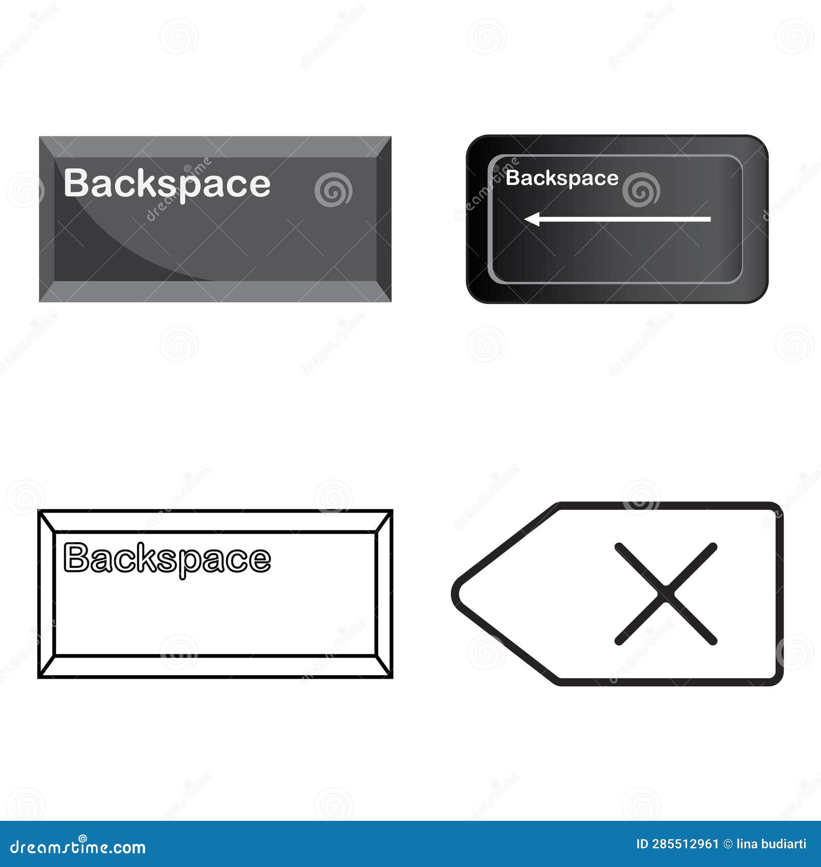 Backspace button icon stock vector. Illustration of push - 285512961 Backspace button icon stock vector. Illustration of push - 285512961