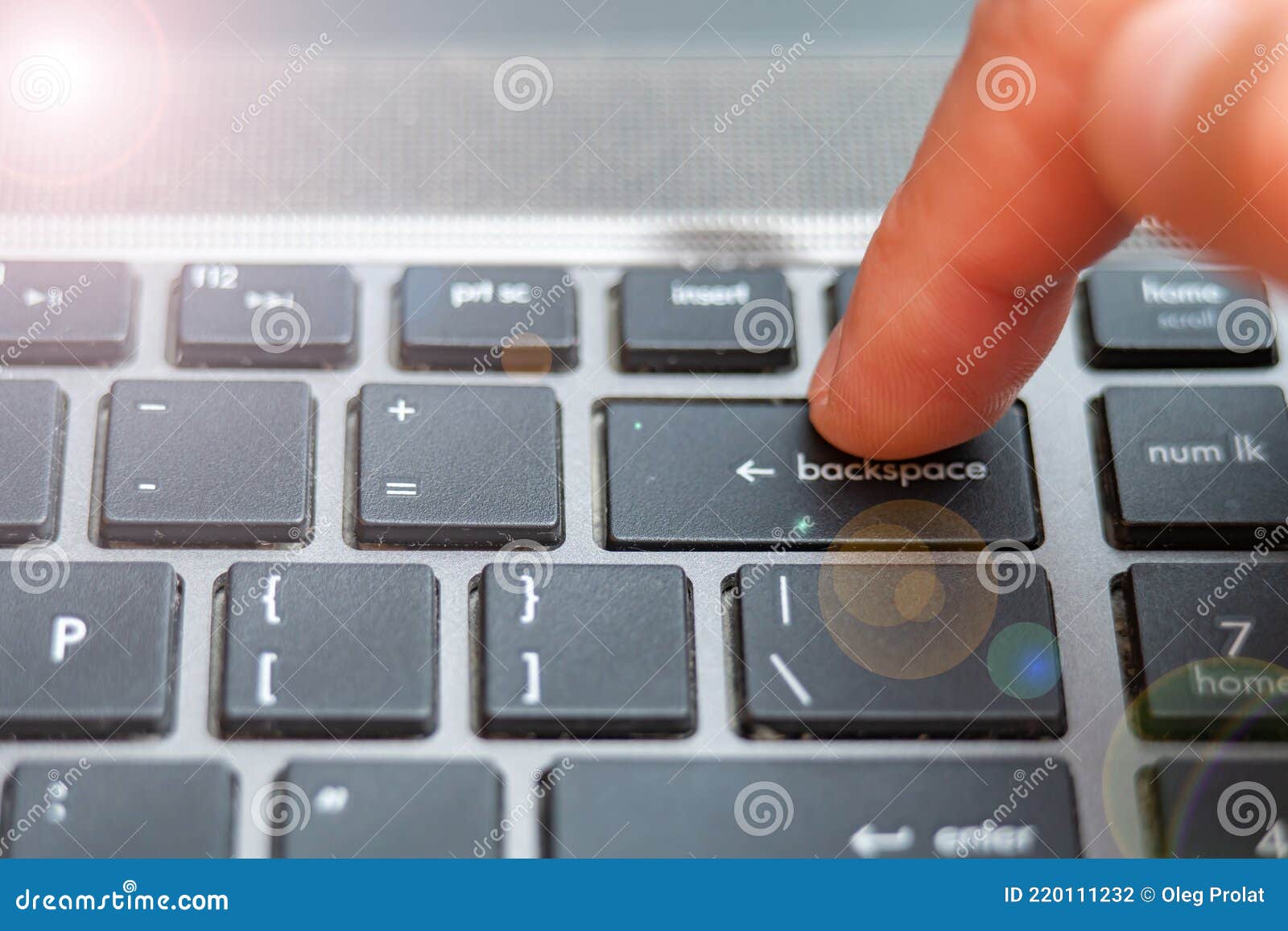 Pressing `backspace` Button On Black Keyboard With Pencil Stock ... Pressing `backspace` Button On Black Keyboard With Pencil Stock ...