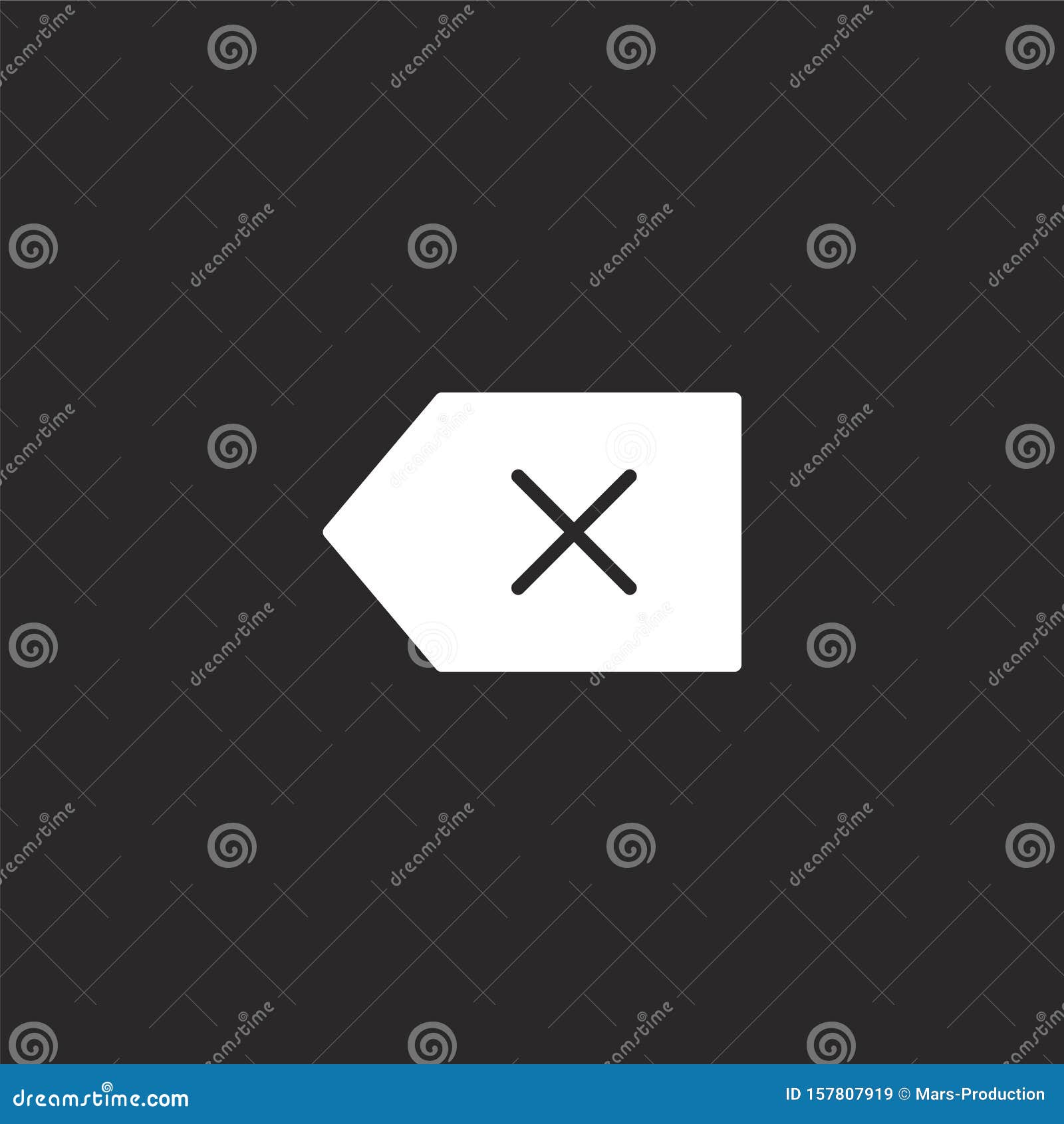 Backspace Icon. Filled Backspace Icon for Website Design and Mobile ...