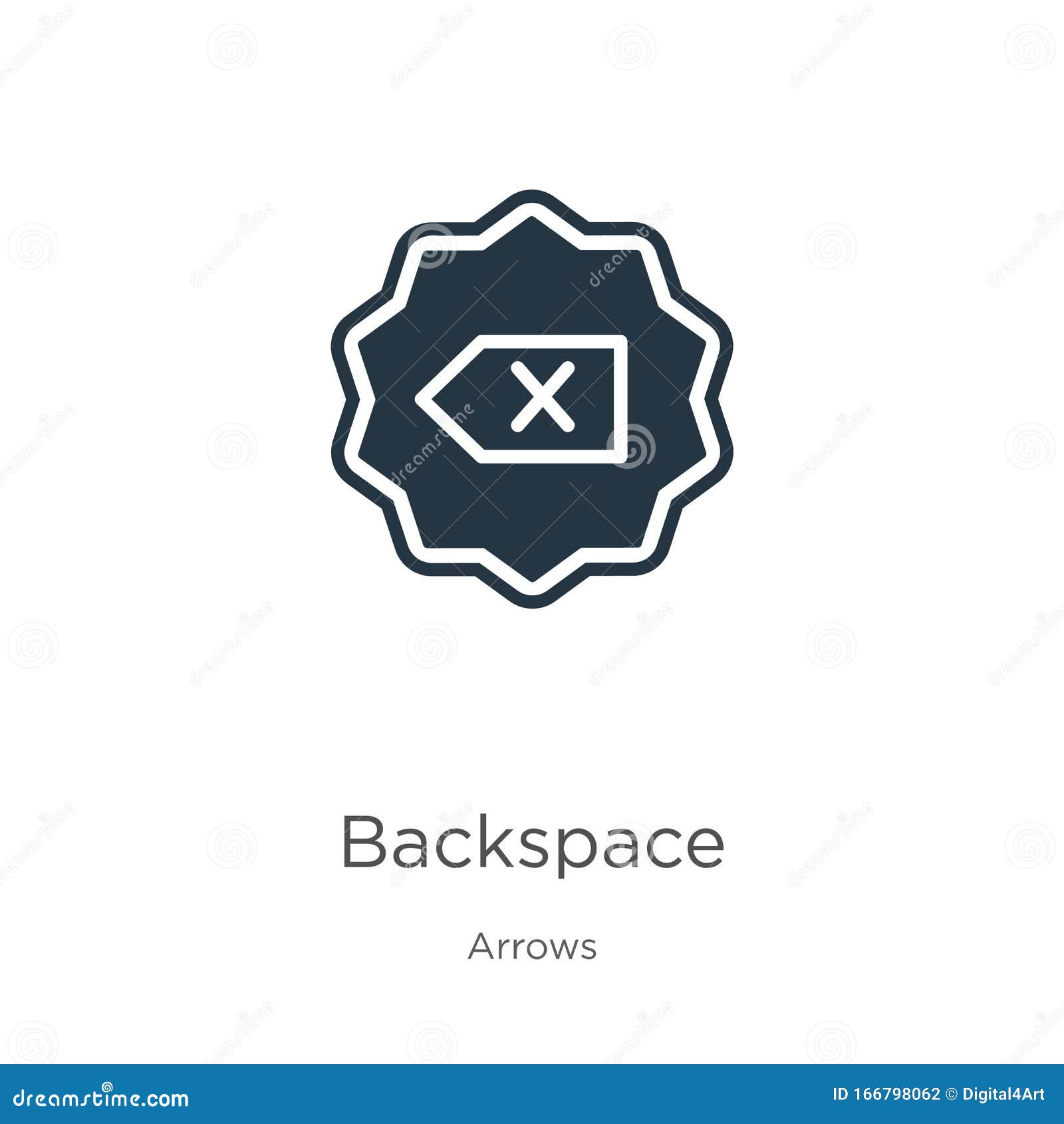 Backspace Icon Vector. Trendy Flat Backspace Icon from Arrows ...