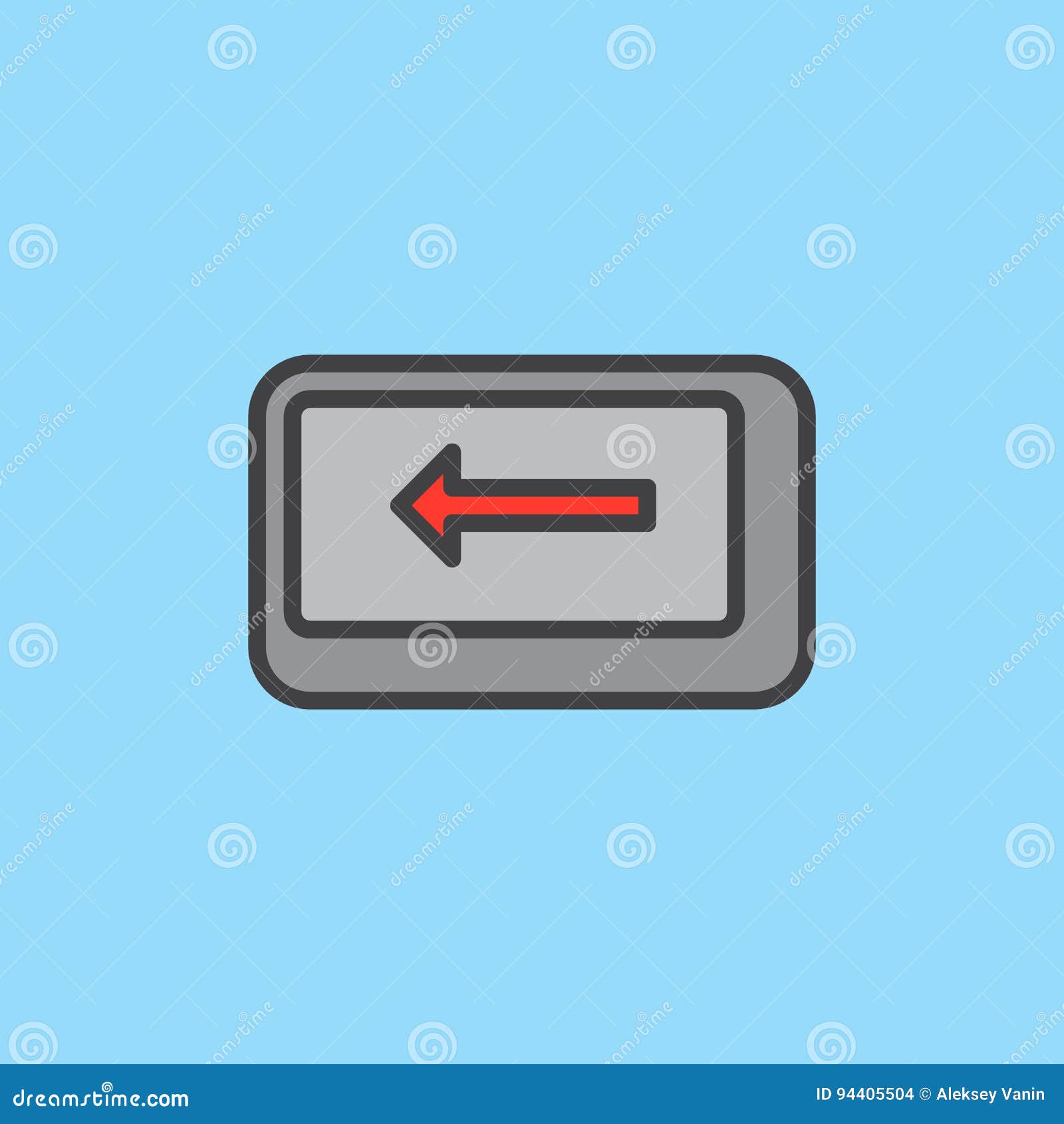 Linear Backspace Icon From Arrows Outline Collection. Thin Line ...