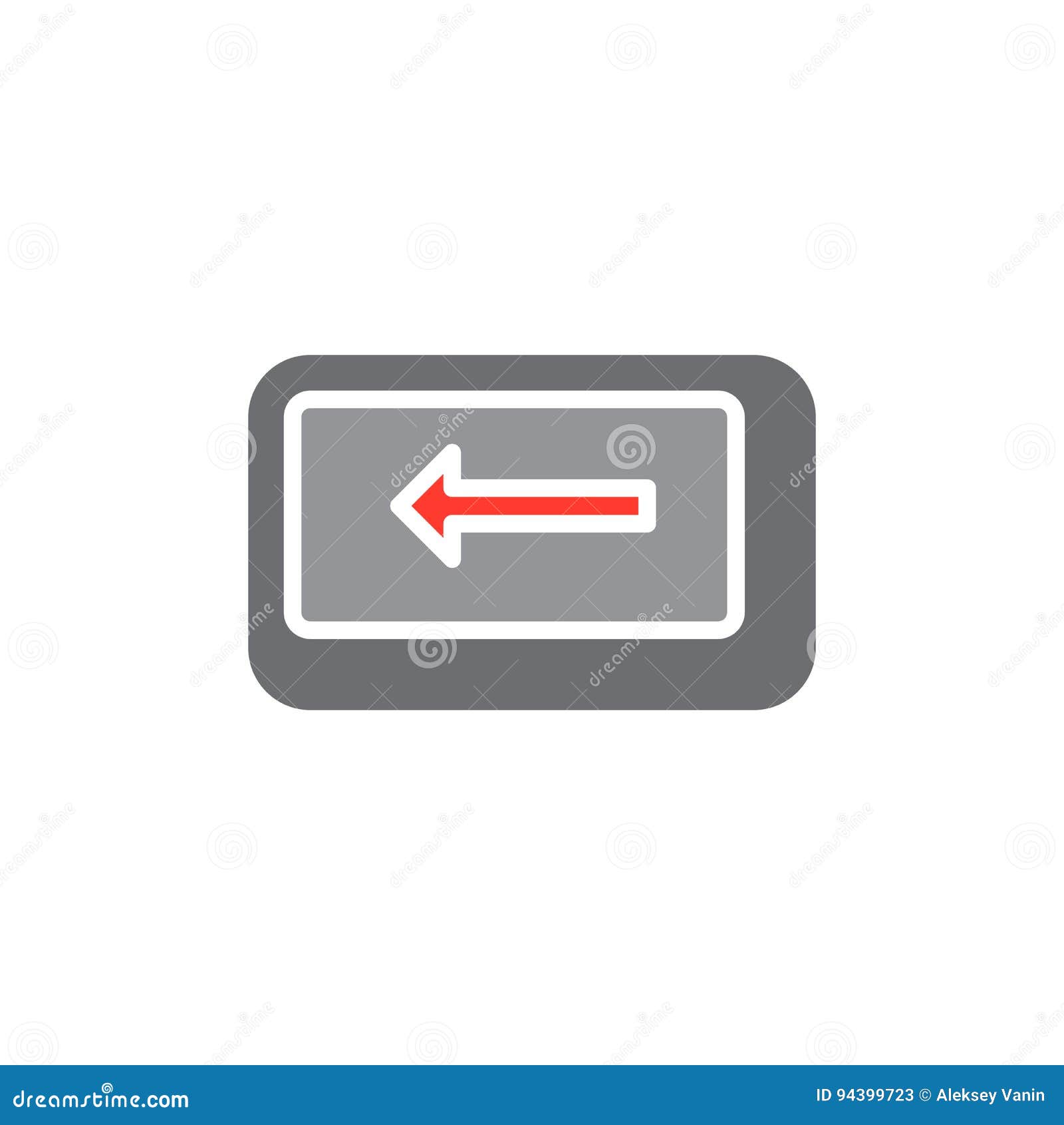 Backspace Key Vector Icon, Colorful Sign. Stock Vector - Illustration ...