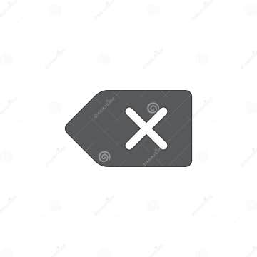 Backspace Key Vector Icon Symbol Keyboard Isolated on White Background ...