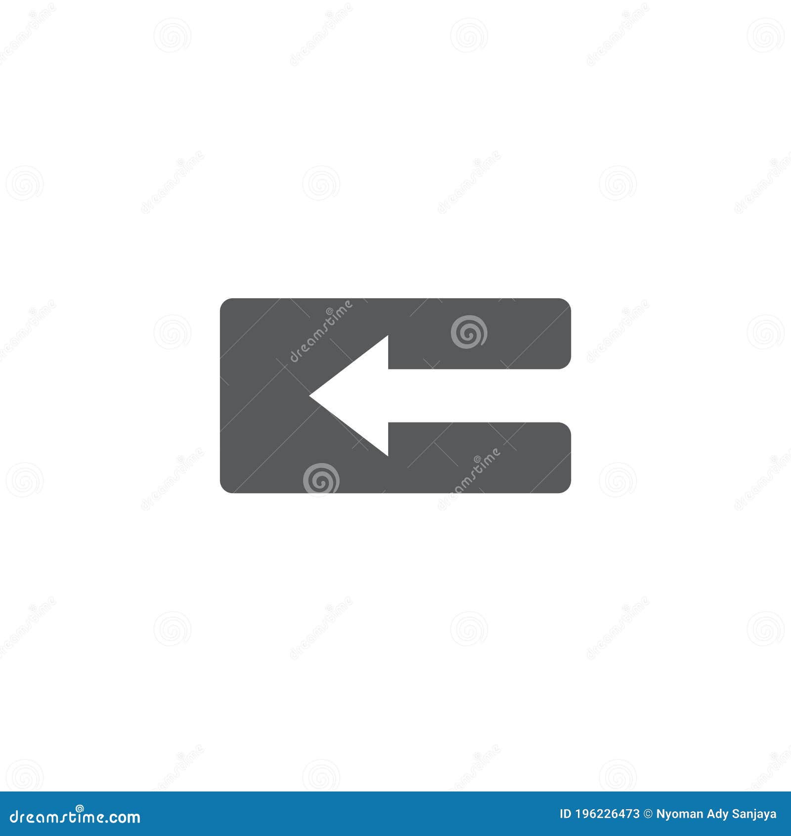 Backspace Key Vector Icon Symbol Keyboard Isolated on White Background ...