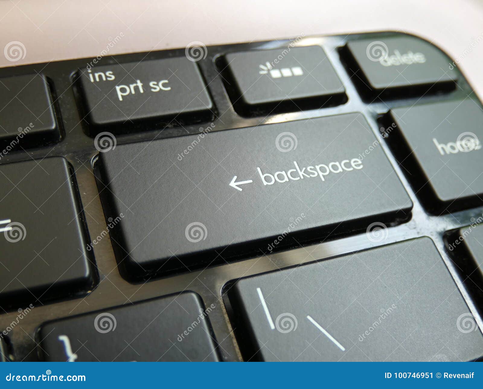 Backspace Klucz Na Klawiaturze Obraz Stock - Obraz złożonej z czerń ...