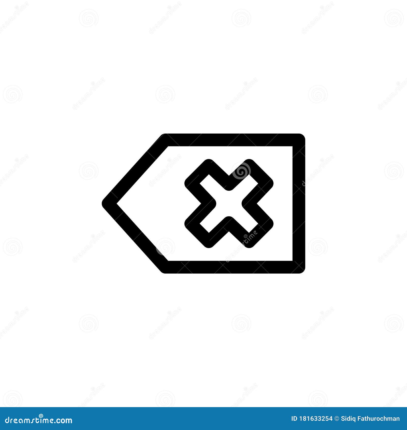 Backspace Icon stock vector. Illustration of keyboard - 181633254