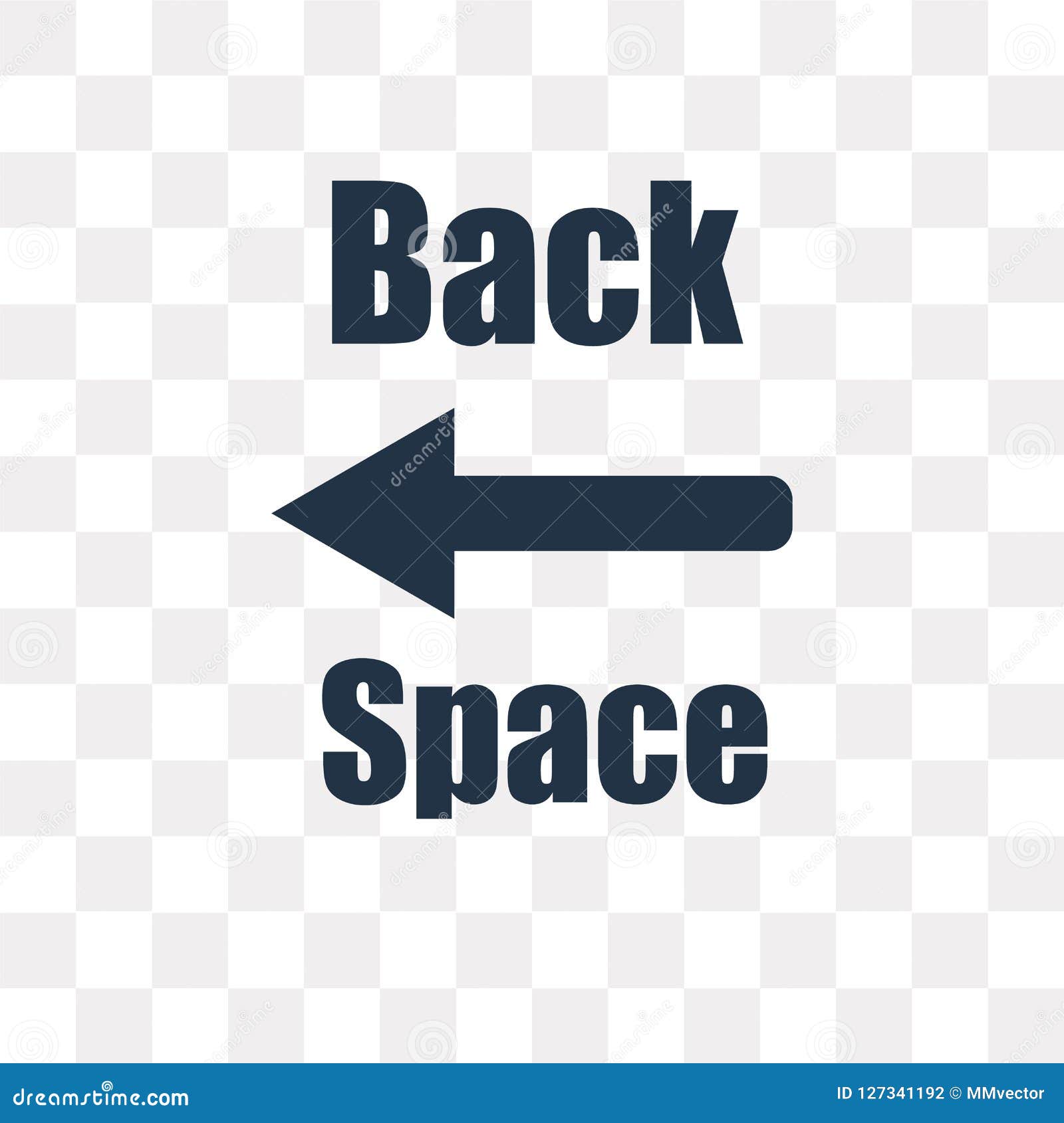Backspace Vector Icon Isolated On Transparent Background, Linear ...