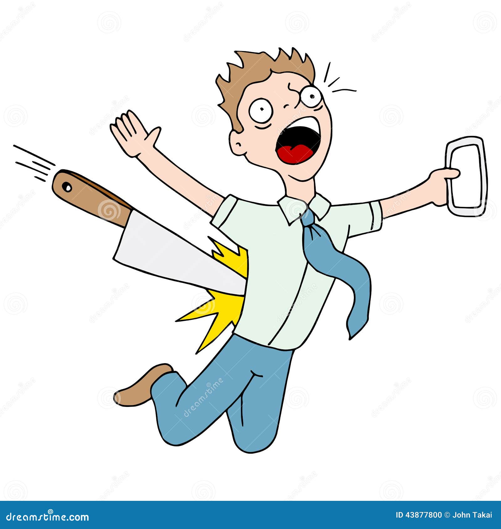 Backstabbed Businessman stock vector. Illustration of stab - 43877800