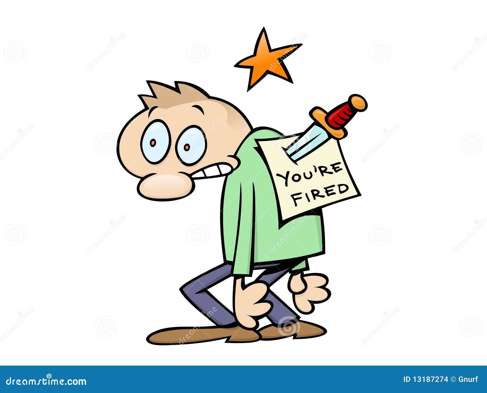 Backstabbed toon guy stock illustration. Illustration of jobless - 13187274