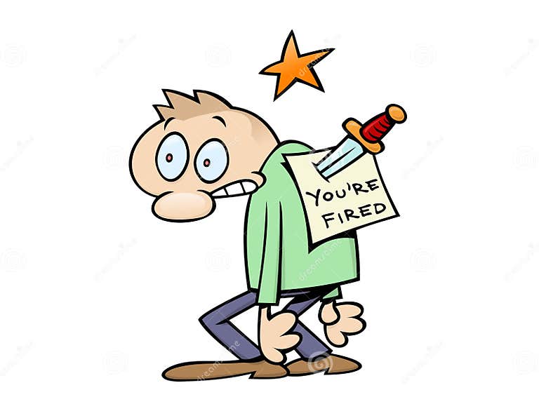 Backstabbed toon guy stock illustration. Illustration of jobless - 13187274