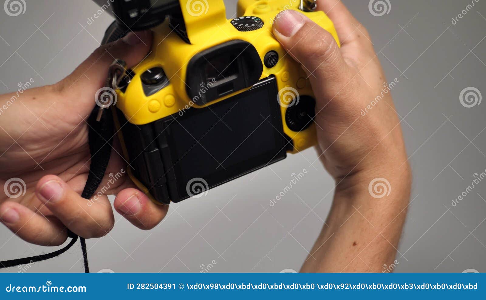 Backstage Captured on Camera Display during Studio Shooting.camera ...